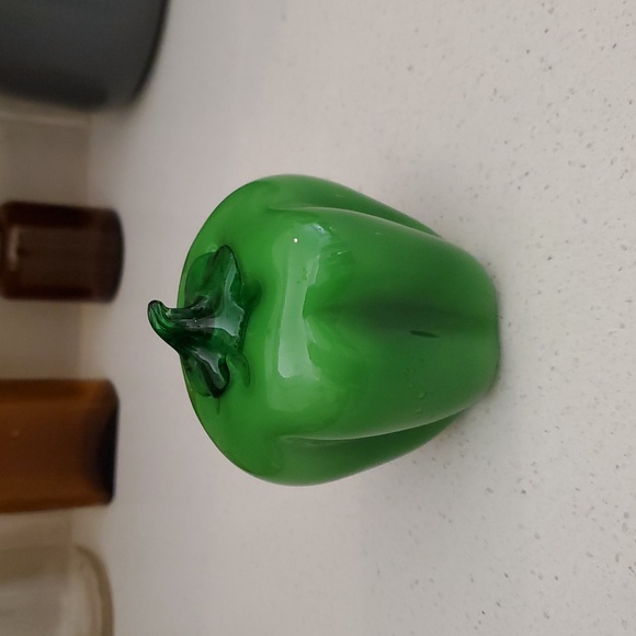 Vintage | Art | Vintage Glass Blown Green Bell Pepper | Poshmark